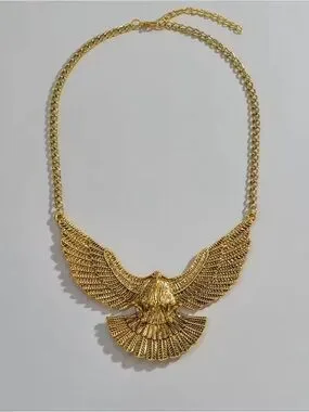 Anthropologie | Jewelry | Gold Eagle Wing Statement Necklace | Poshmark